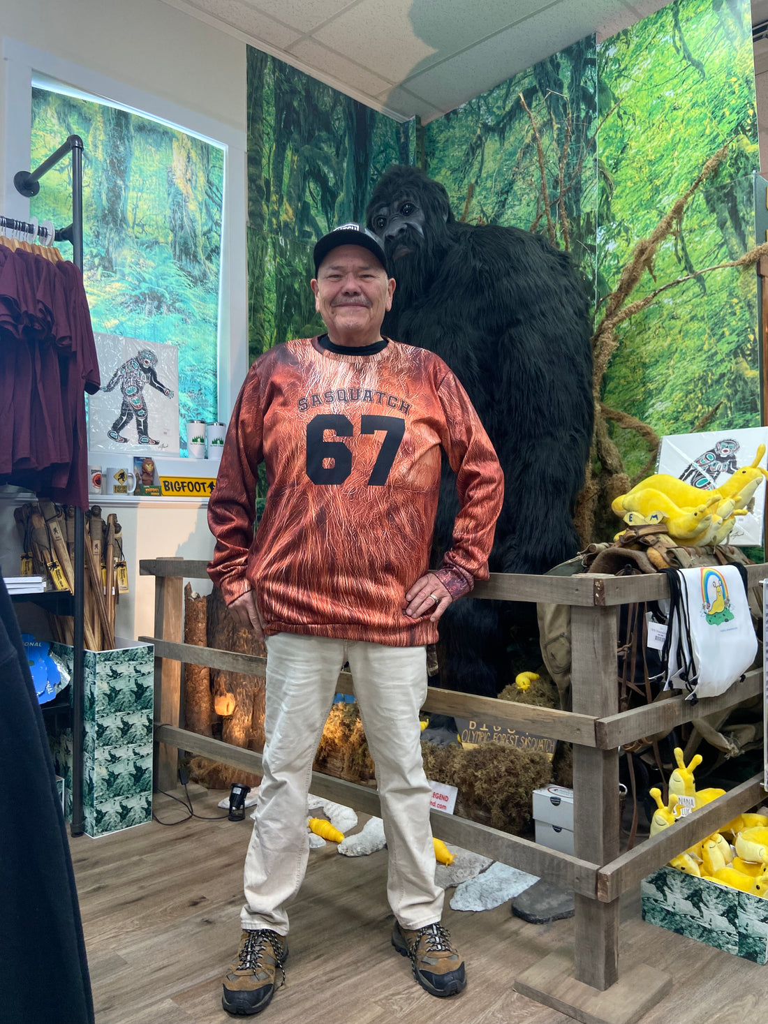 Brown Sasquatch Sweater Jersey with a 3D Printed Hair – Sasquatch The ...