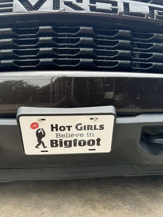 Hot Girls Believe in Bigfoot License Plate – Sasquatch The Legend
