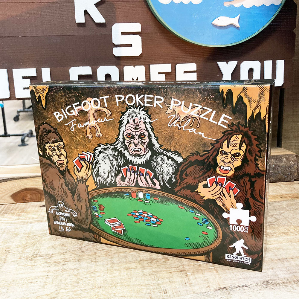 Bigfoot Poker Night Puzzle By Famous John Urban – Sasquatch The Legend