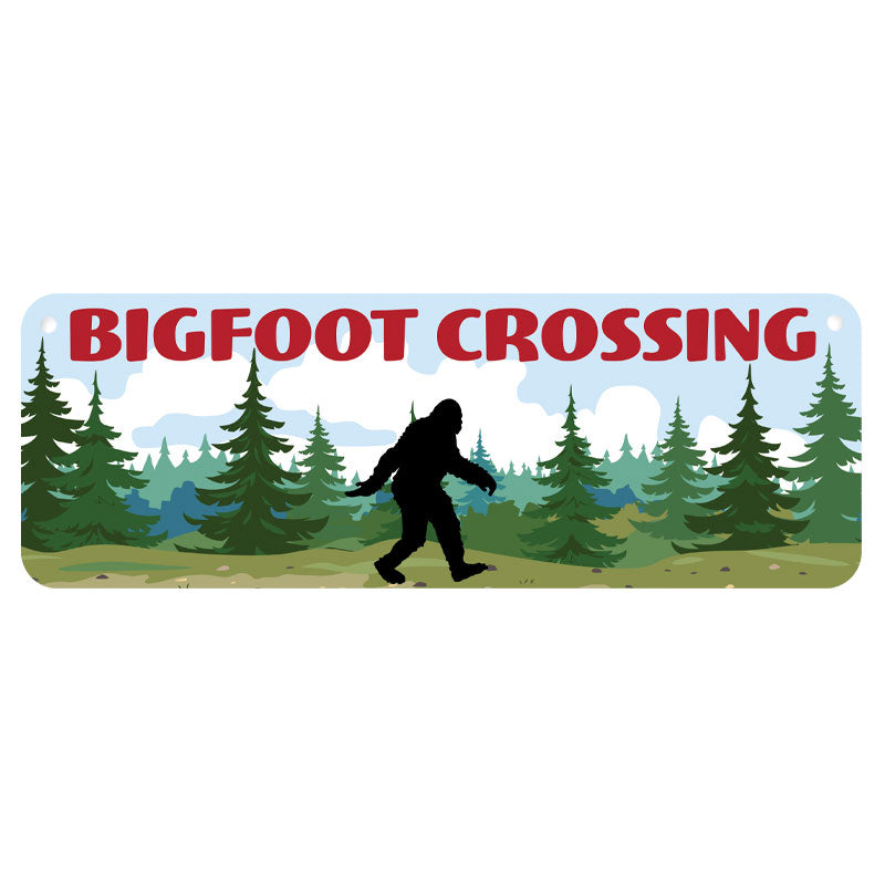 Bigfoot Crossing 10" x 4" Wall Sign | Sasquatch The Legend
