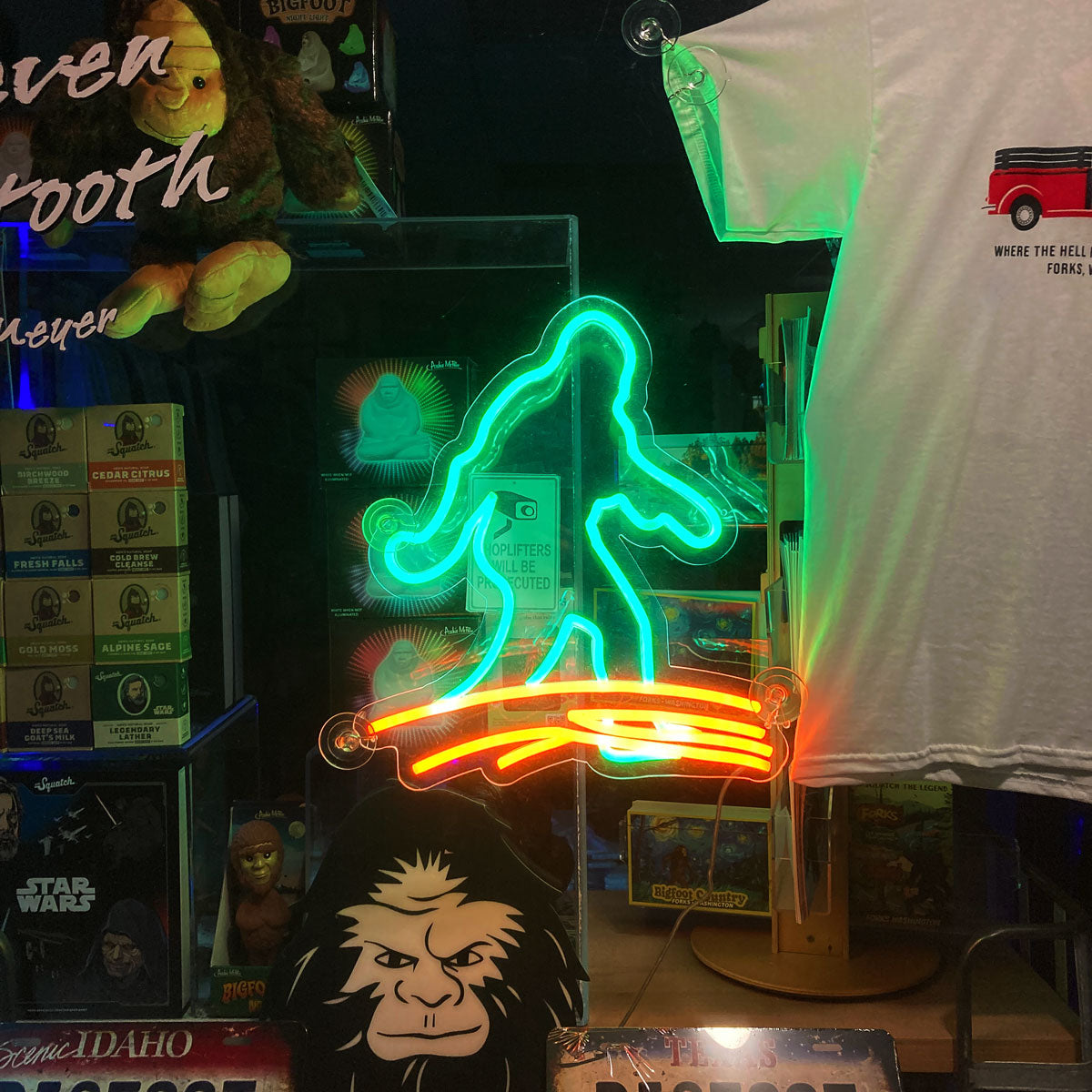 Faux Neon Sasquatch Signs, 15 in. – Sasquatch The Legend