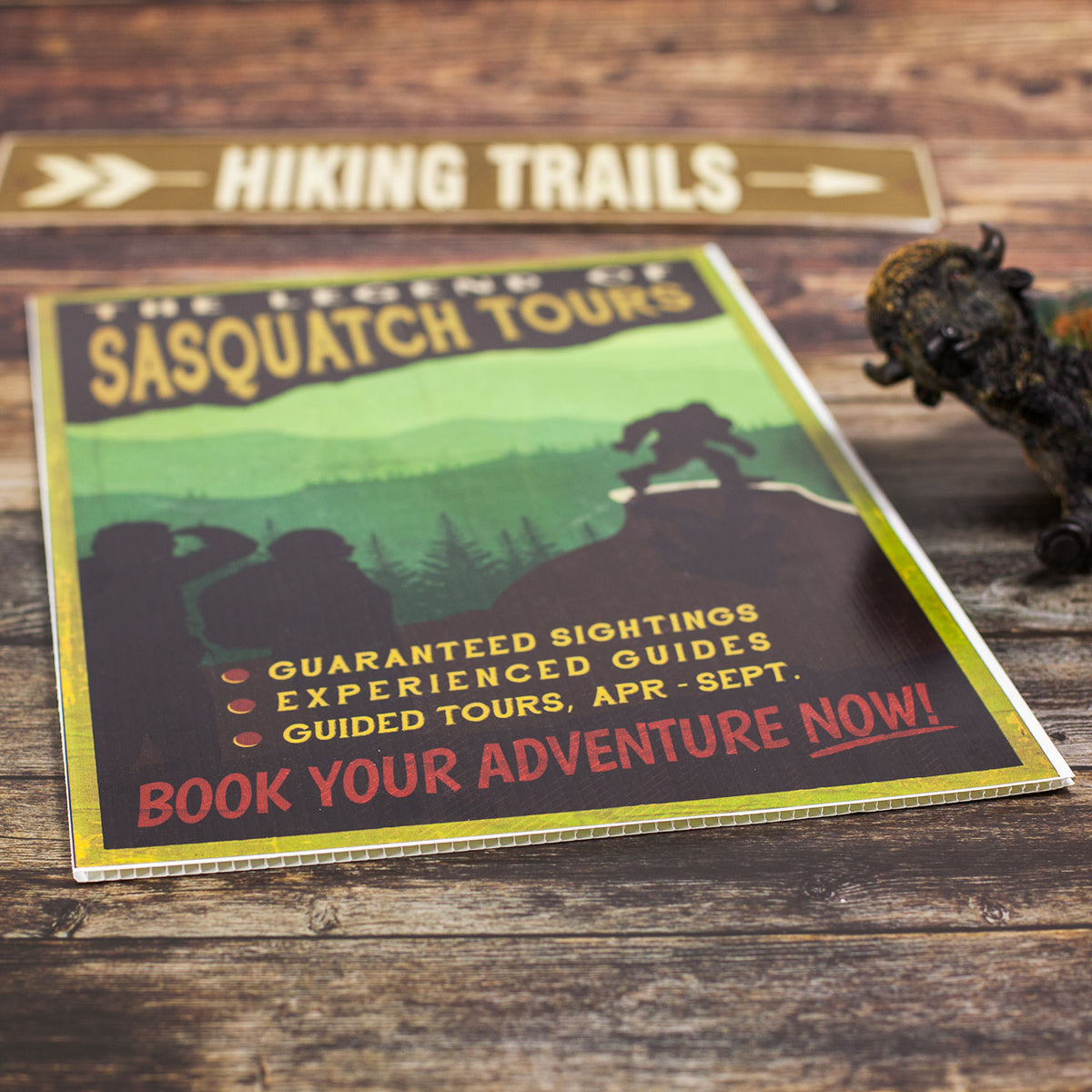 Vintage The Legend of Sasquatch Tours Poster – Sasquatch The Legend