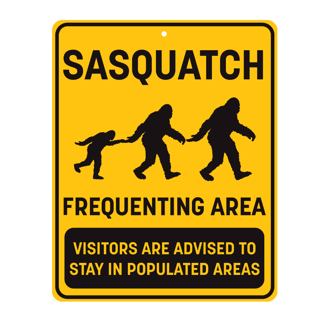Rectangular Shaped Sasquatch Signs | Sasquatch The Legend